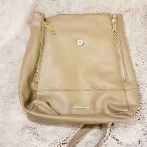 Rampage | Bags | Rampage Tan Faux Leather Backpack | Poshmark